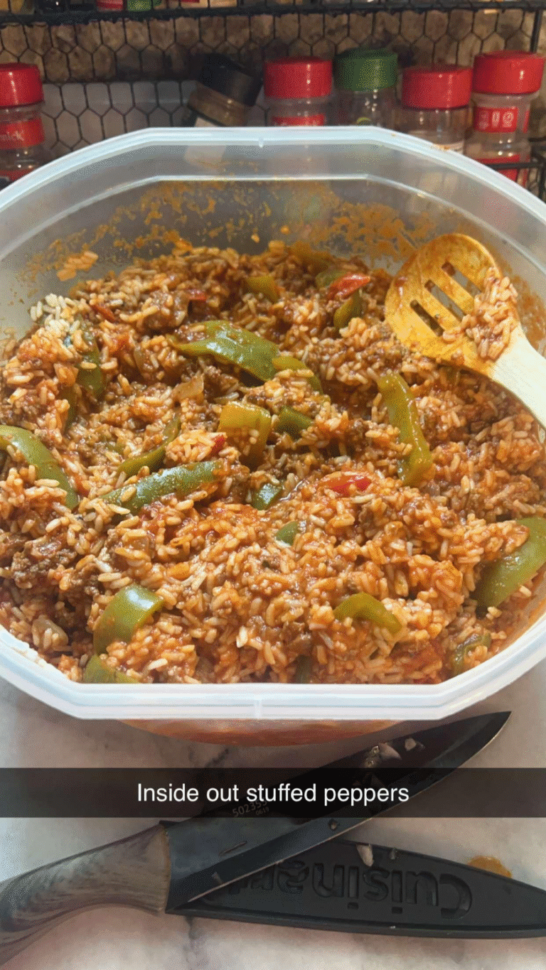 Inside-Out Stuffed Green Bell Peppers